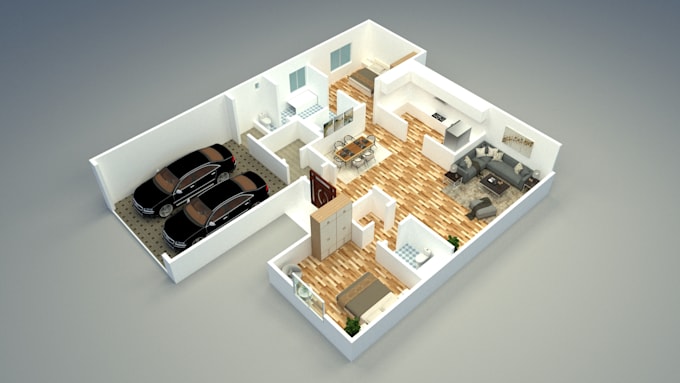 Visualize 3d floor plan vray render in short time by Sa_fahim777 | Fiverr