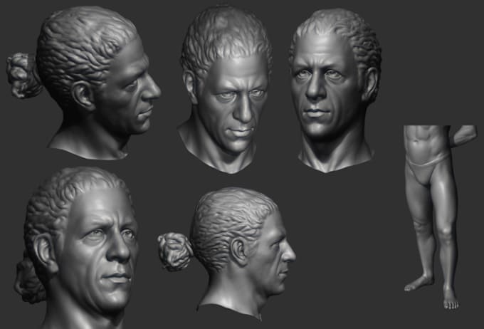 Anime 3d model, printable 3d character, zbrush sculpting, stl file for ...