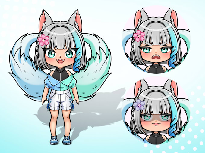 Draw your chibi l2d model ready to rig by Neocult | Fiverr