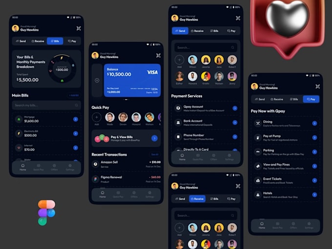 Design ui ux of mobile app or web app with prototype in figma by Uiwizard7 | Fiverr