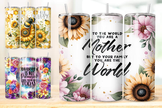 Create custom tumbler designs,20,30 oz free mockup by Twsquad1 | Fiverr