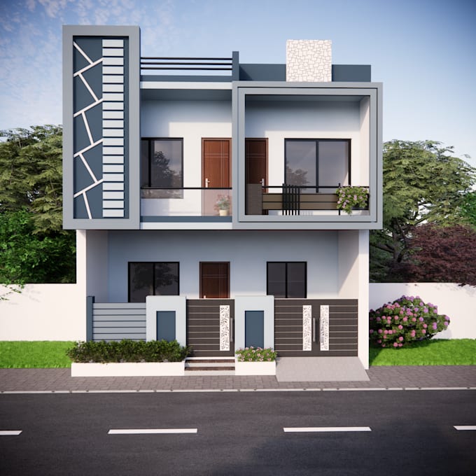 Do draw 3d elevation, rendering of 2d elevations by Razvidesign | Fiverr