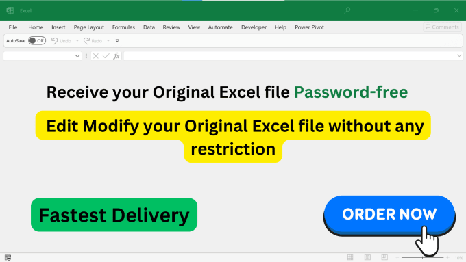 Remove excel protection without password by Valueframz | Fiverr
