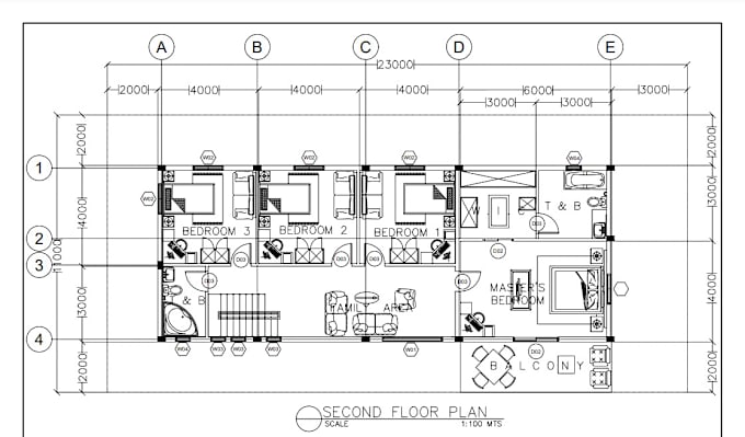 Draw architecture 2d floor plan drawings in cad by Federico_nicos | Fiverr