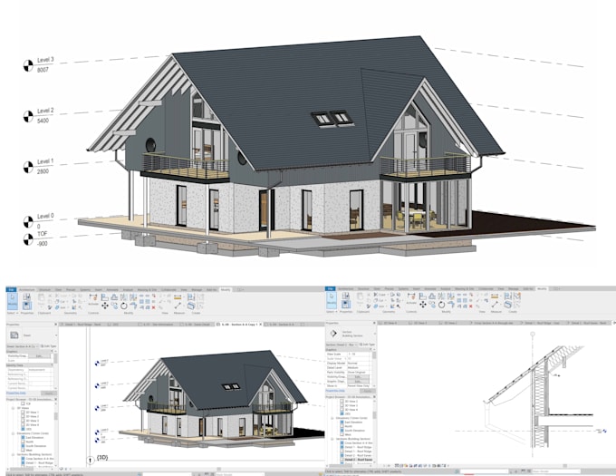 3d modelling , bim and architectural drawings with autodesk revit by Wizrender | Fiverr