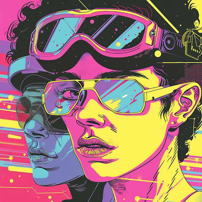 Draw an illustration in the 80s vintage comics style by Fabiovogl | Fiverr