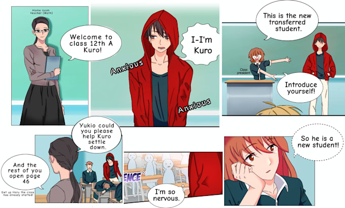 Draw webcomic, webtoon based on your script by Animatecreat865 | Fiverr