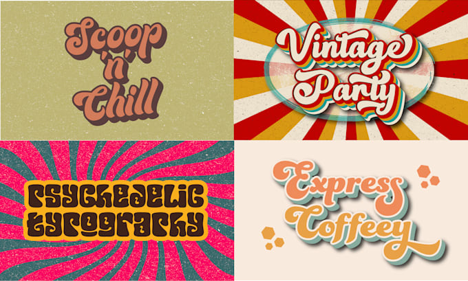 Do custom vintage, retro, nostalgic typography logo design by Amnaziaa ...