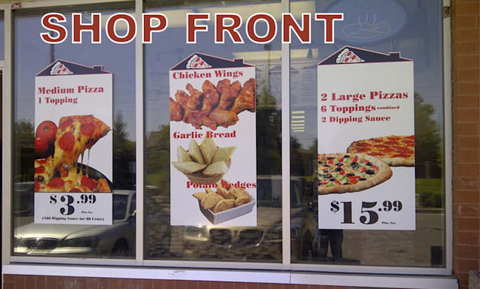 Create eye catching shop front or storefront window graphics vinyl ...
