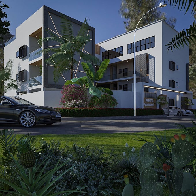 Create revit 3d model and architectural render for exterior , interior ...