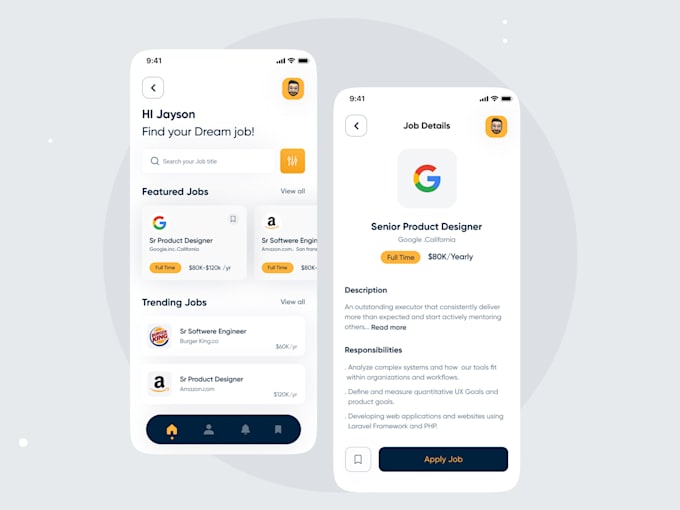 Build job listing app, job portal app, job training app, job searching ...