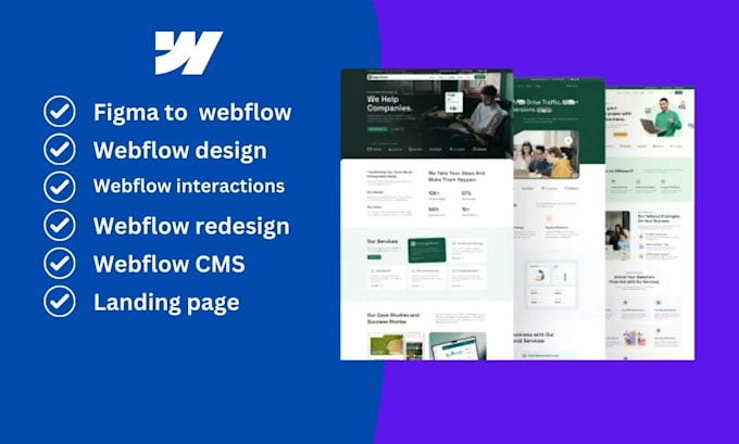 Design stunning webflow landing page, figma to webflow by Dev_sajid_ | Fiverr