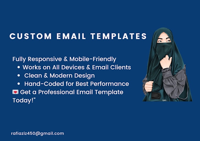 Design a responsive html email template for any platform by Rafiaaziz154 | Fiverr