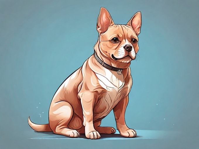 Draw pet portrait vector line art by Carrinrke | Fiverr