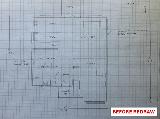 Provide 2d autocad redraw plans by Adamswales481 | Fiverr
