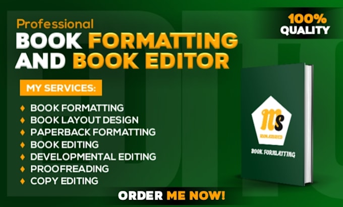 Do book formatting, paperback formatting, developmental editor, proofread, by Muhammad_su12 | Fiverr