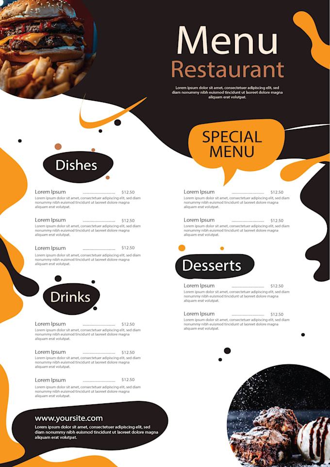 Create food menu design, restaurant menu, digital menu by ...