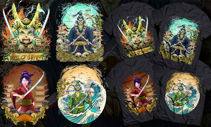 Create custom japanese style illustrations for your tshirt by Teantra ...