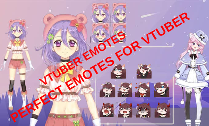 Create custom vtuber emotes, chibi emote, twitch emotes for youtube and ...