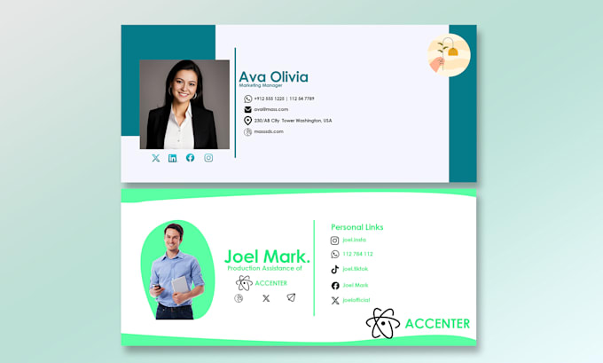Design a custom clickable html email signature by Avishkax | Fiverr