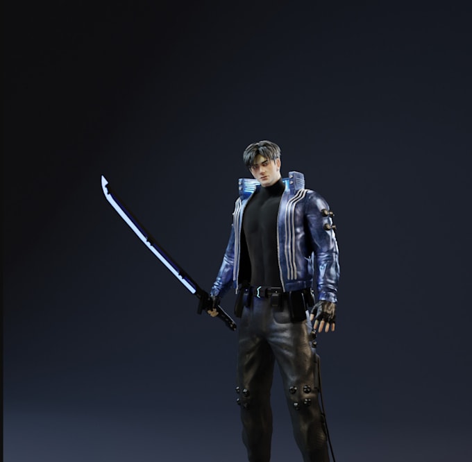 Build human 3d model, 3d game character for u5, rig3d creature model ...