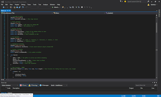 Teach you unity game engine by Faizanbasher | Fiverr