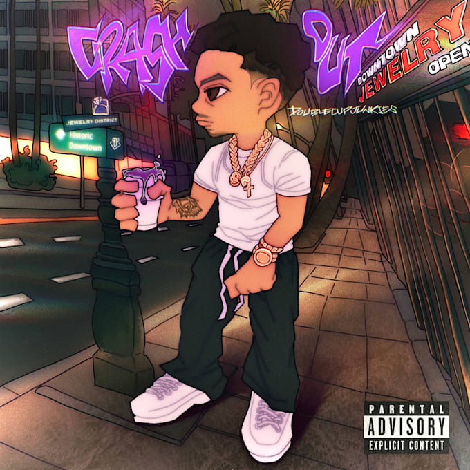 Create a highly detailed cartoon cover art for your music by Jaidkmart ...
