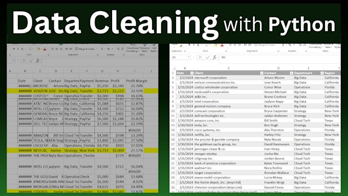 Do data cleaning, data preprocessing, data mining in python or excel by Elite_azmary_69 | Fiverr