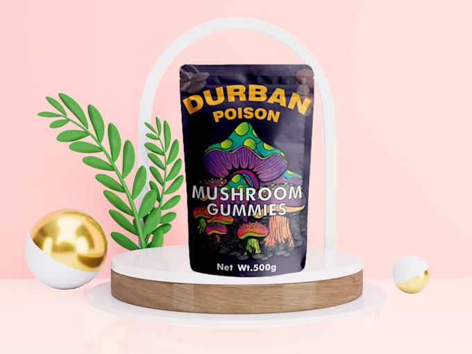 Creative pouch label design organic, cannabis, weed packaging design ...