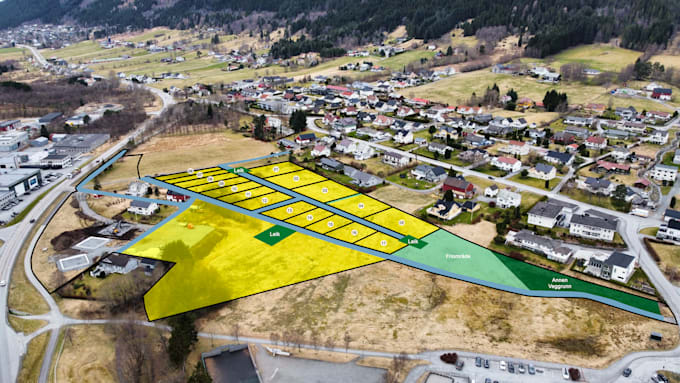 Do land subdivision image overlay on google maps and drone images by ...