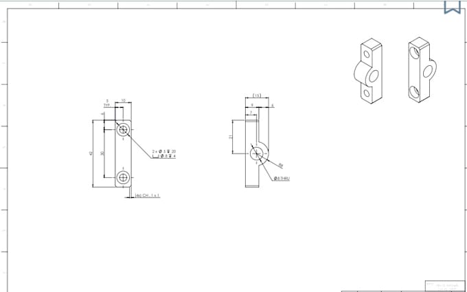 Do 3d modeling, 2d manufacturing drawings, 2d line drawings, reverse ...