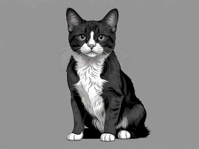 Draw pet portrait vector line art by Miritaord | Fiverr