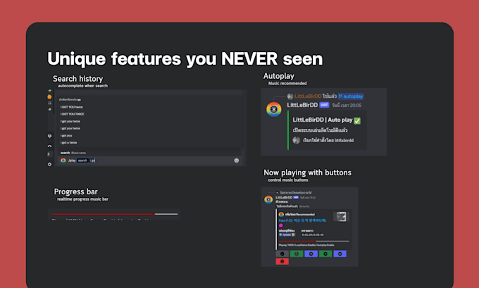 Build custom pythons music discord bot by Little_birdd | Fiverr