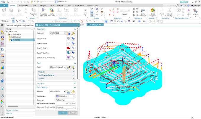 Provide a cnc milling program using siemens nx for 3 axis by Sasindharan003 | Fiverr