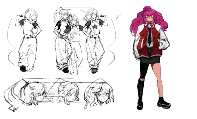 Make your character design of oc and anime by Belkin109 | Fiverr