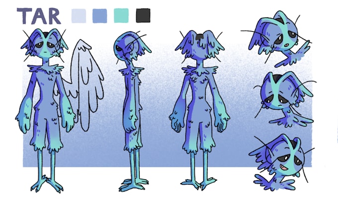 Draw custom character reference sheet by Megmeg_nebula | Fiverr