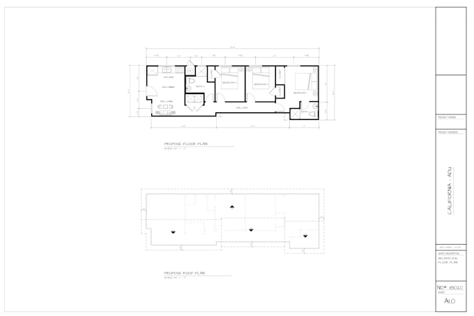 Draw arch drawing, floor plan, roof plan, elevation by Bao_tran0802 ...