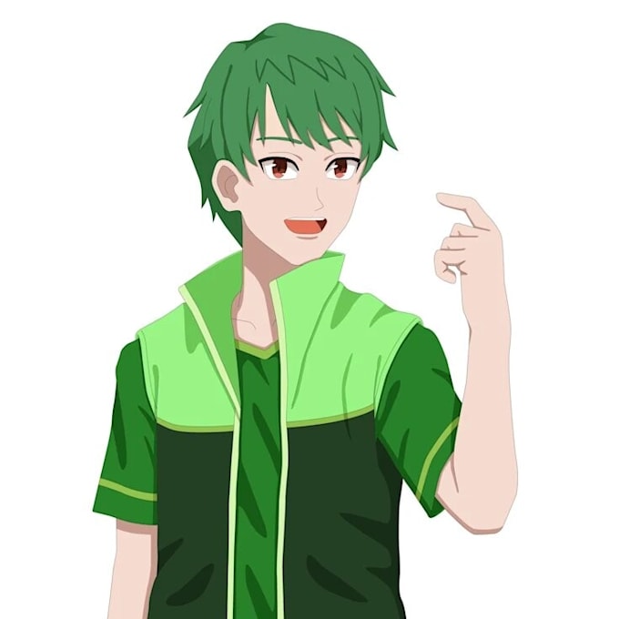 Create 2d anime character design comic illustration manga cartoon ...