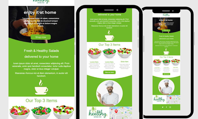 Design html email template newsletter by klaviyo, mailchimp by ...