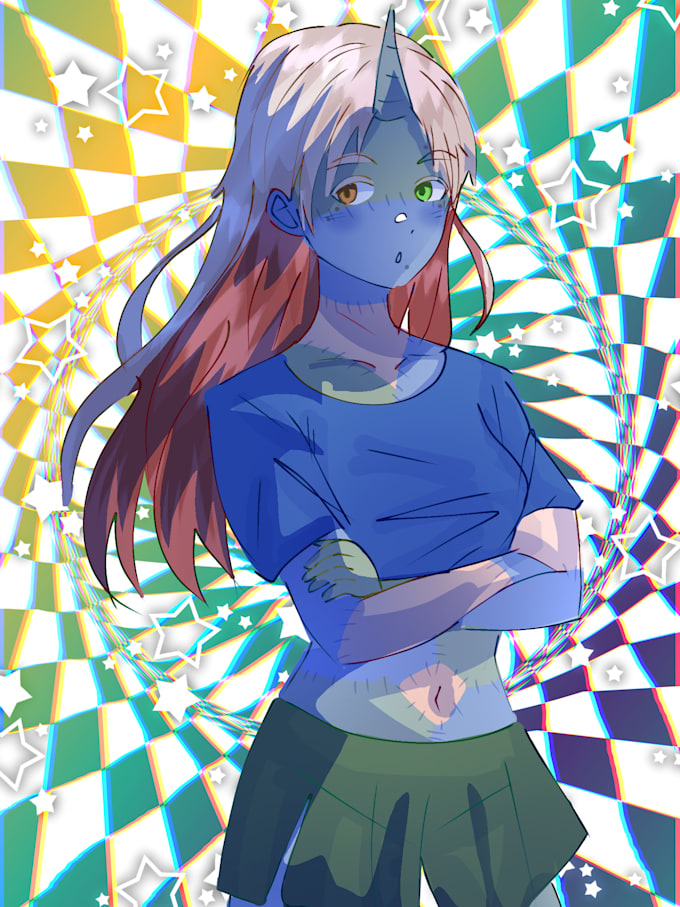 Draw cute or elegant fanart, vtuber art, ocs, in anime style by ...