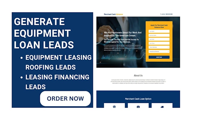 Generate equipment loan leads equipment leasing financing leads via ...