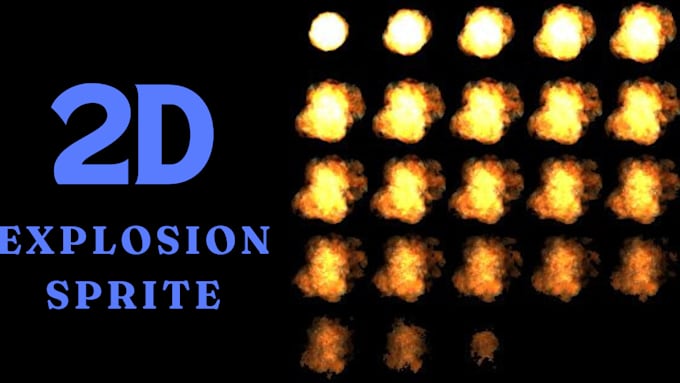 Do unique explosion sprite,pixel art sprite sheet animation,fighting ...