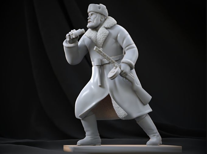 3d sculpture for printing with zbrush and blender, stl file model ...