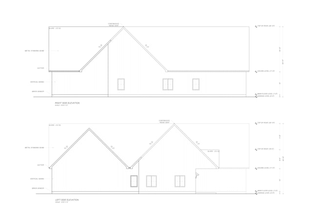 Draw 2d floor plan house plan elevations in autocad for real estate ...