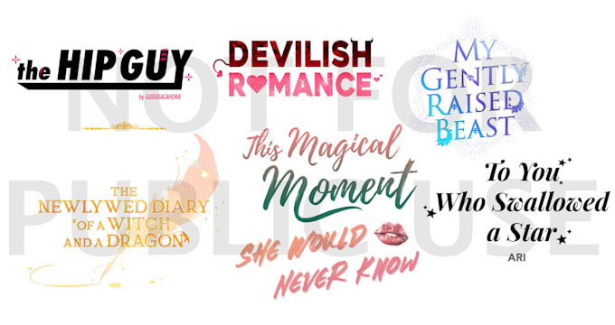 Design a webtoon title or logo by Magicaster | Fiverr