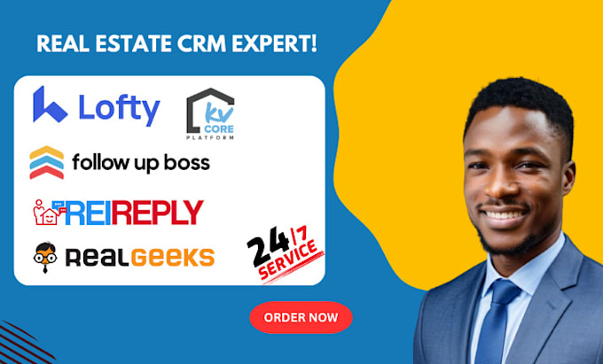 Set up and manage real estate crm lofty, kvcore, follow up boss idx ...