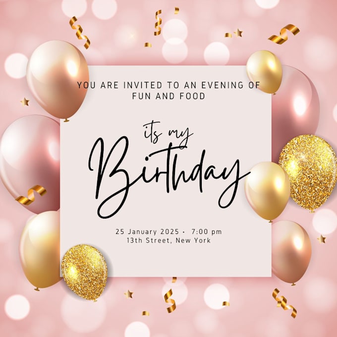 Design a creative invitation card on canva by Madhuritagupta | Fiverr