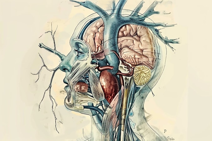 Draw a semi realistic medical illustration by Flousaking | Fiverr