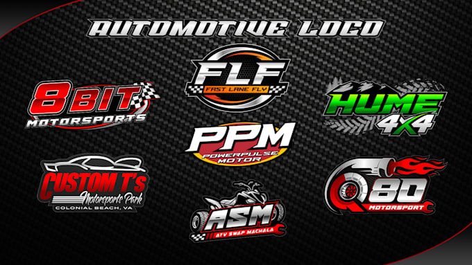 Design automotive, racing car, motor club logo with 3d style by Mca ...
