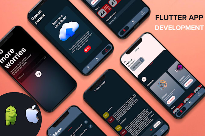 Flutter app mobile app, flutter flow app development, ios app, android app by Johnie_techie | Fiverr